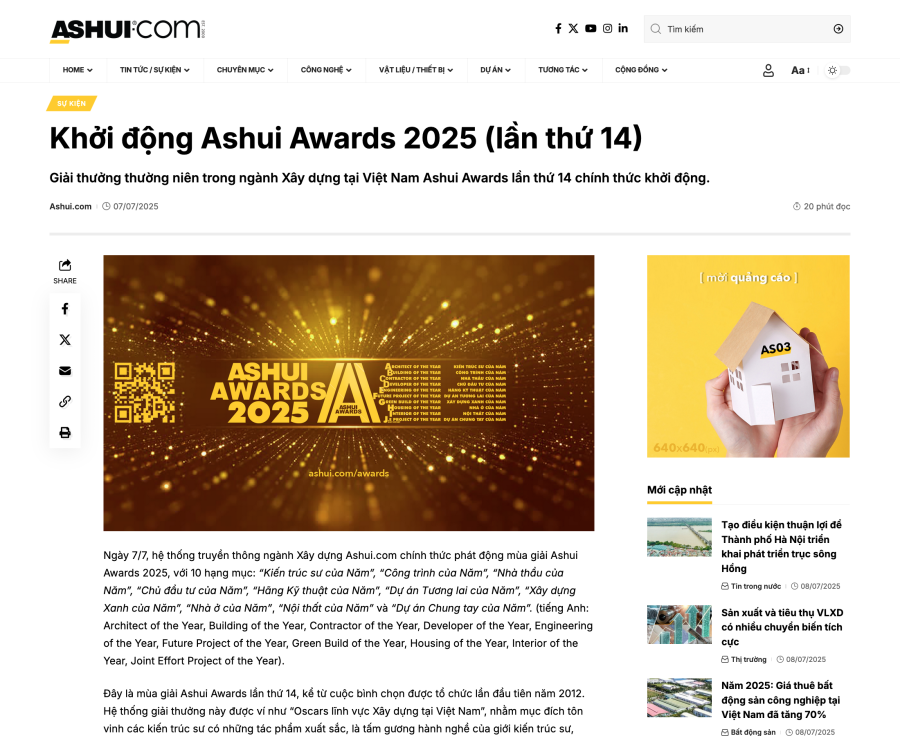Truyền thông 2025 - Ashui Awards