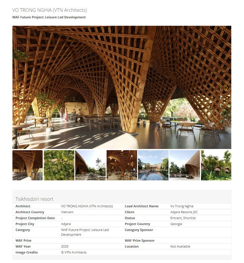 6 công trình của VTN Architects lọt vào chung kết Liên hoan kiến trúc thế giới - WAF 2025 ...